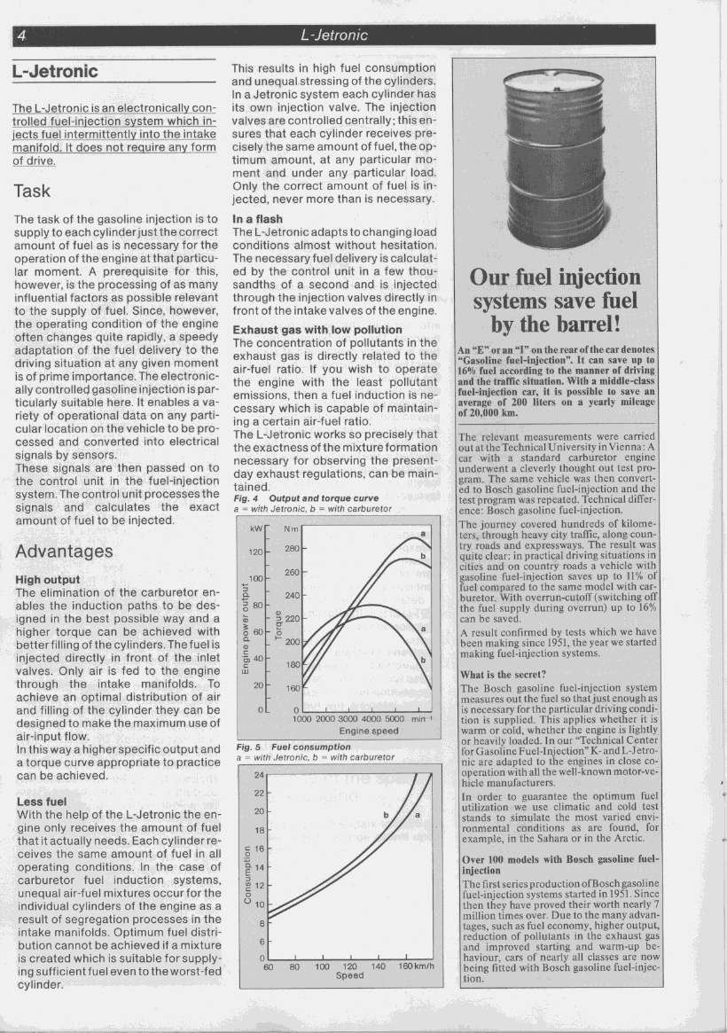 Bosch L-Jetronic with Lambda sensor